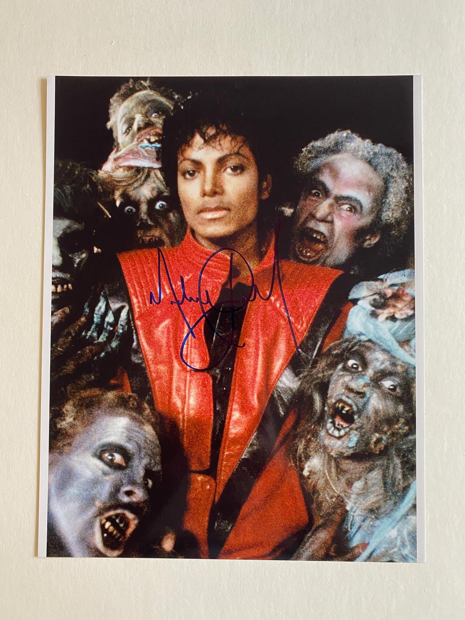 michael jackson poster signed